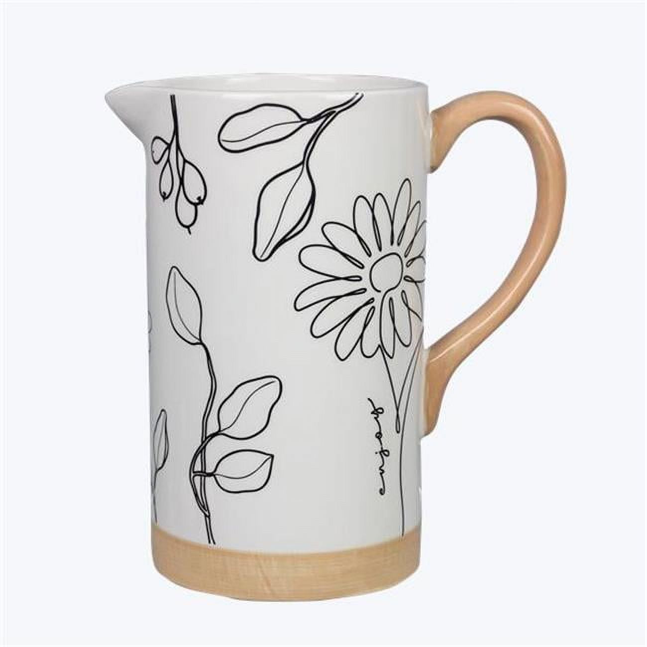 7.87 in. Ceramic Human Nature Water Pitcher - Walmart.com