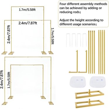 Efavormart 8FT x 10FT Heavy Duty Triple Crossbar Stand Kit, Metal ...