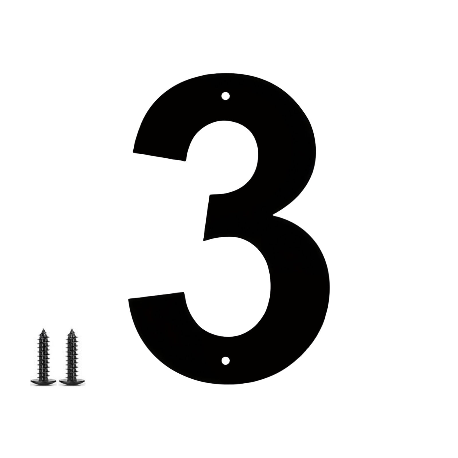 7.87Inch Metal House Numbers, Black Metal Numbers, Outdoors Mailbox ...
