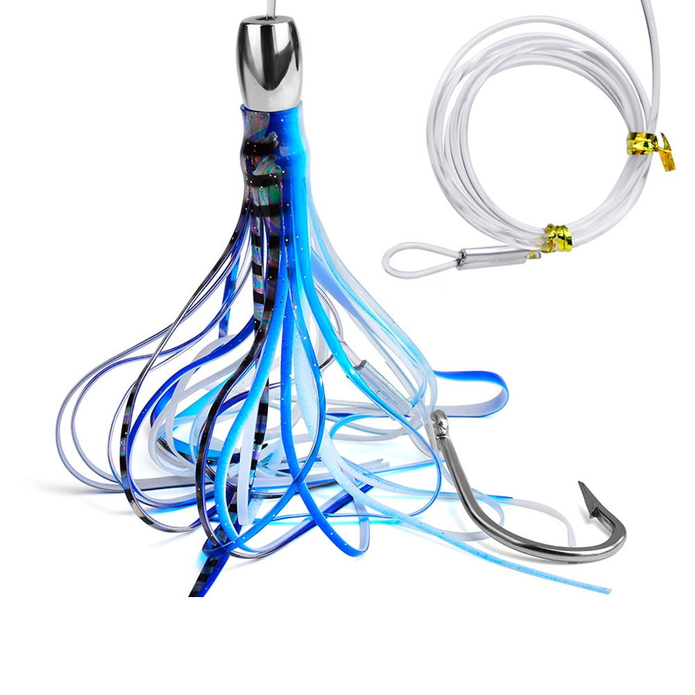 7.87Inch Squid Skirted For Deep Sea Fishing Trolling Lure Saltwater ...