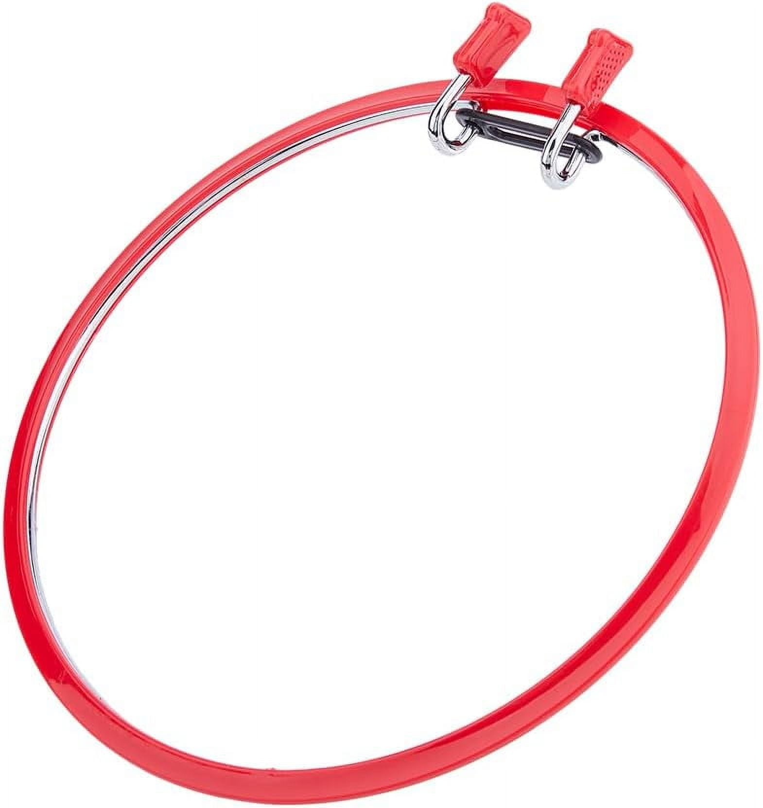7.87inch Metal Spring Tension Hoop Plastic Embroidery Hoops Crimson ...