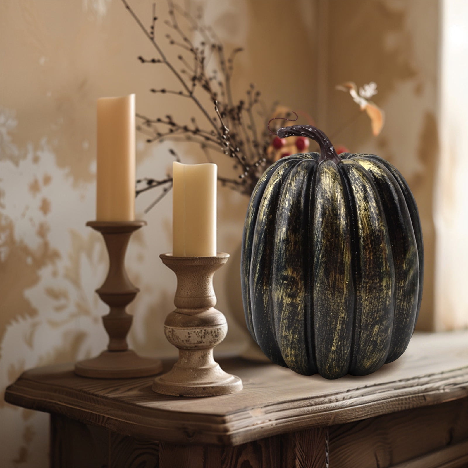 7.88 inch Large Artificial Foam Pumpkin Decor - 20x13cm Fake Pumpkin ...