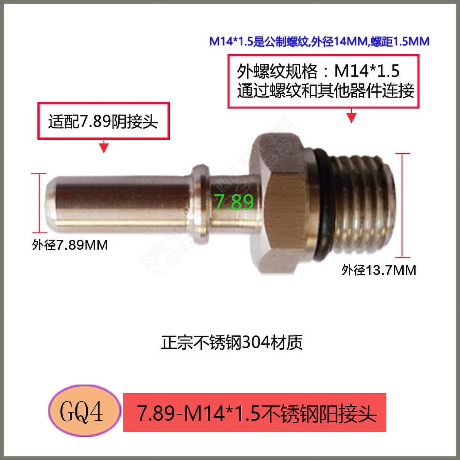 7.89-M14X1.5-Stainless Steel Fuel Quick Thread Connectors, Male ...