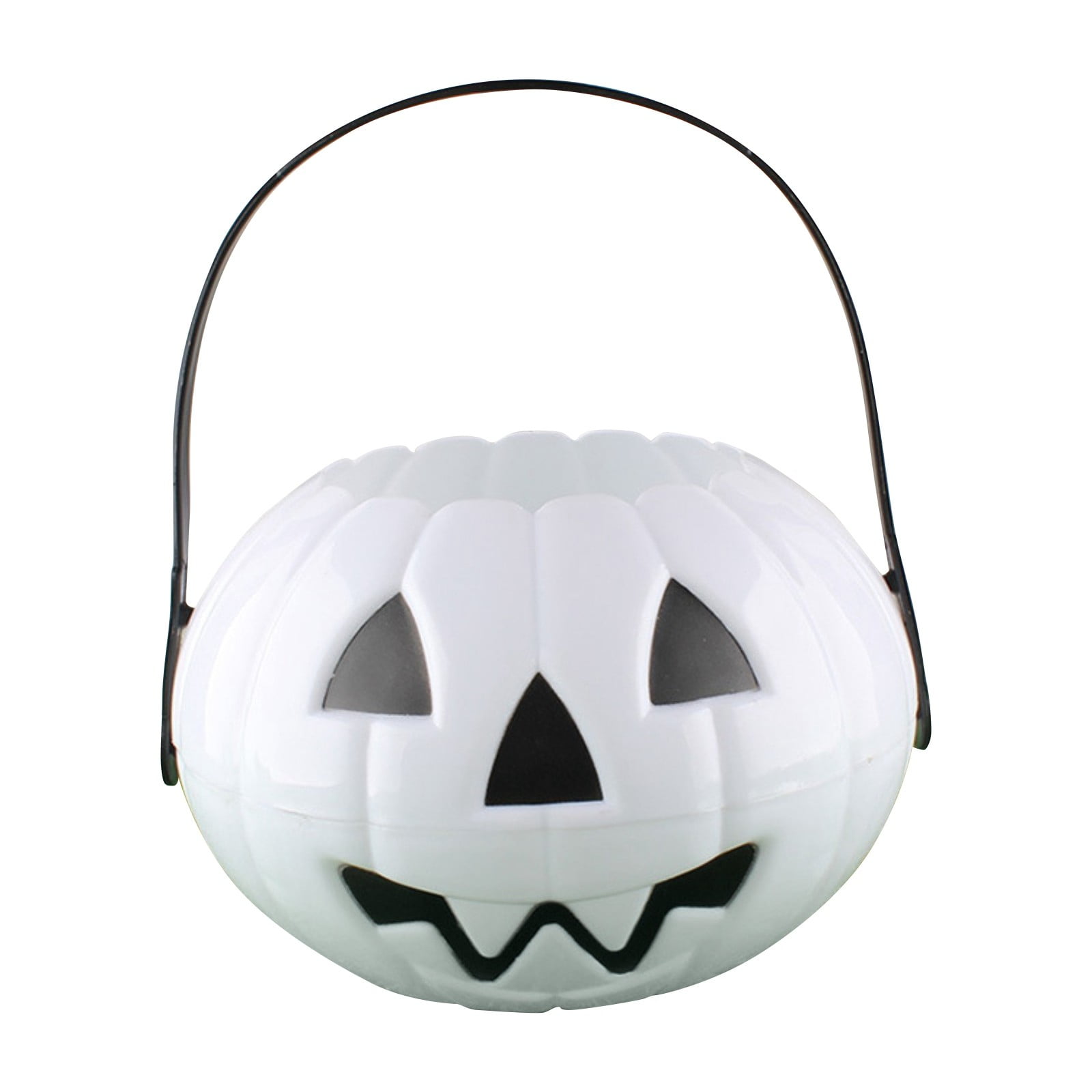 7.89 in. Halloween Spooky Candy Buckets — White Smiles with Eerie ...