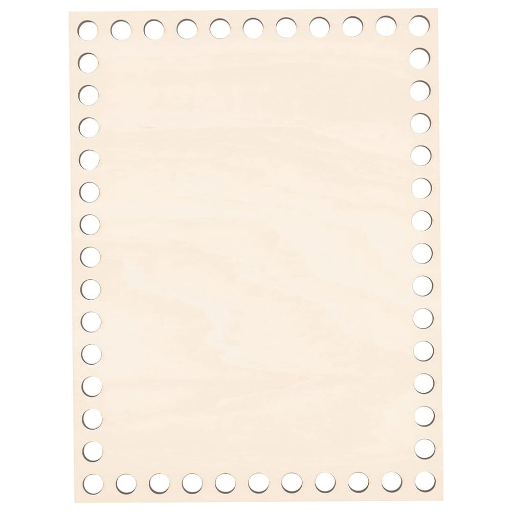 7.8X5.9 Inch Natural Wooden Basket Bottom, Rectangle Blank Crochet Wood ...