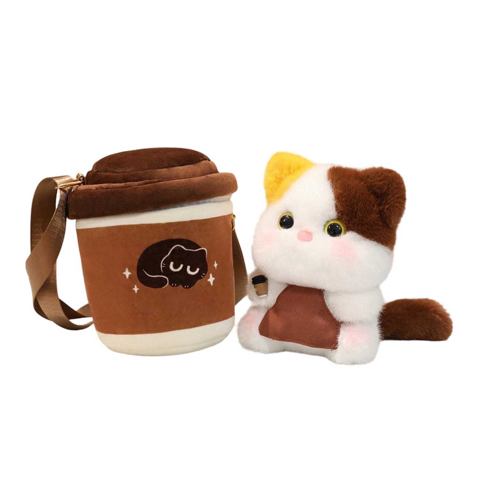 7.8in Civet Coffee Series Plush Toy, Creative Stuffed Animal, Soft ...