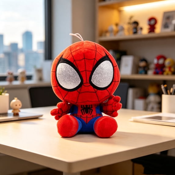 7.8in Cute Sitting Spider Superhero Plush, Big Eyes Soft Stuffed Anime ...
