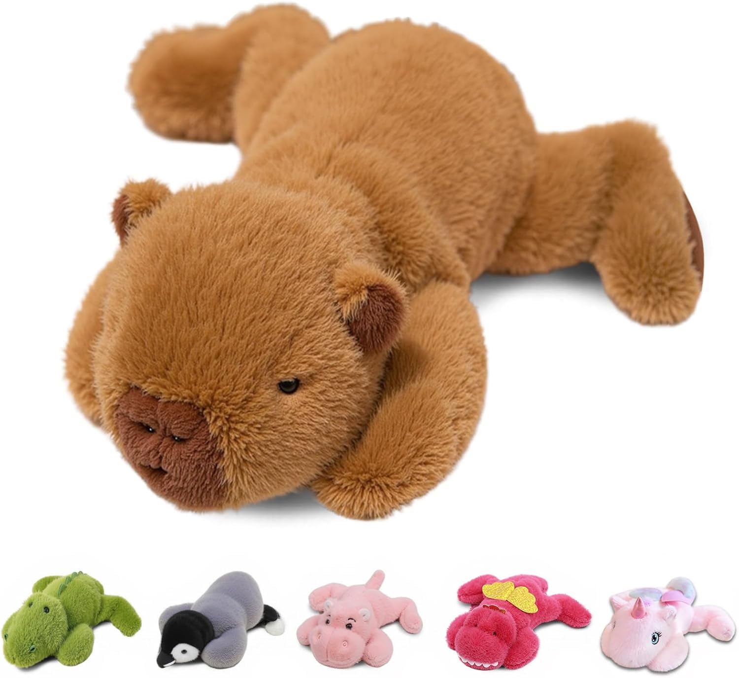 7.8in Mini Weighted Plush Animals - Palm Sized Sensory Plush Toys with ...