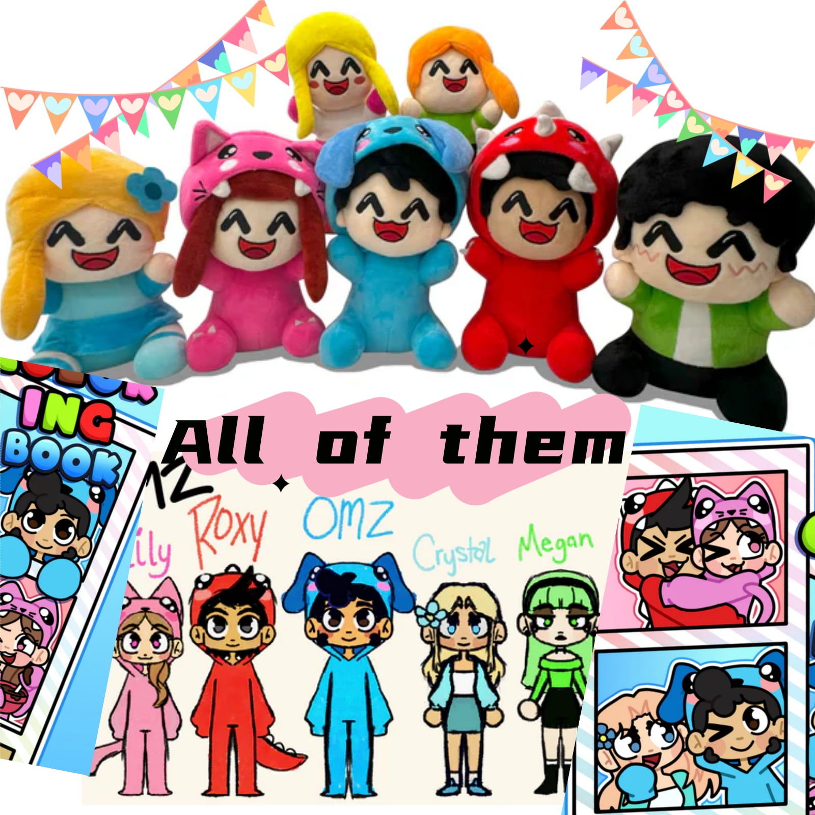 7.8in Omz Plush Toys, Omz Crew Plushies, Omz Plush Game Players ...