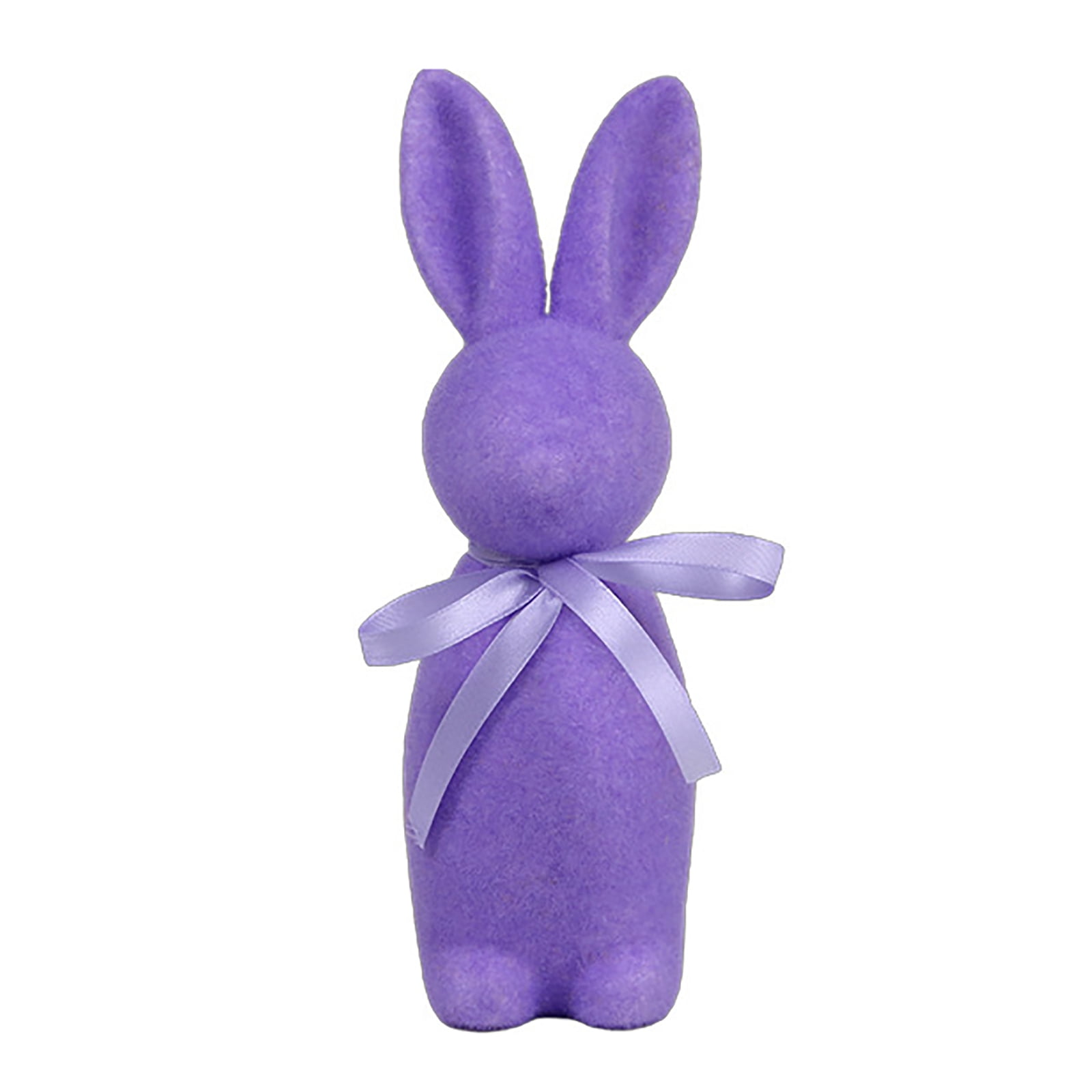 7.8inch Charming Flocked Bunny Statue, Easter Bunny & Spring Garden ...