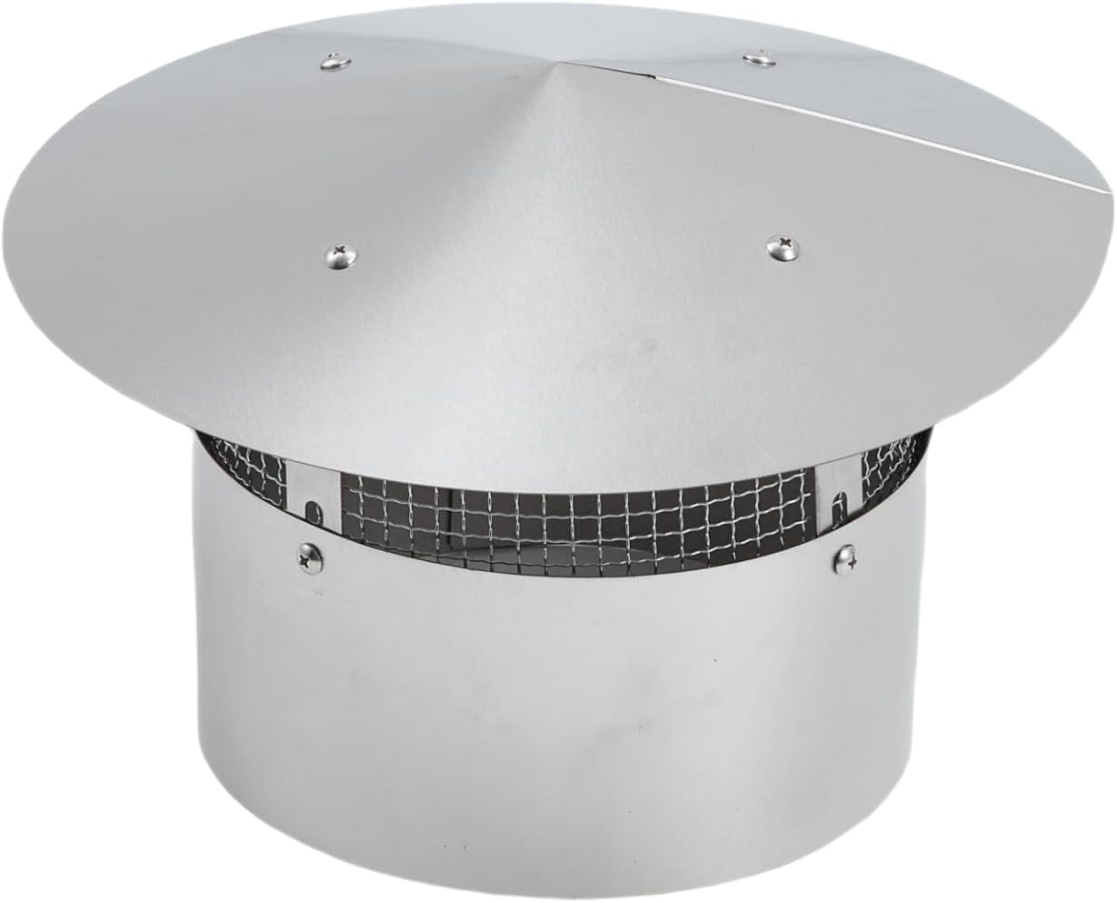 7-8inch Cone Top Chimney Cap with Screen Roof Rain Chimney Cover ...
