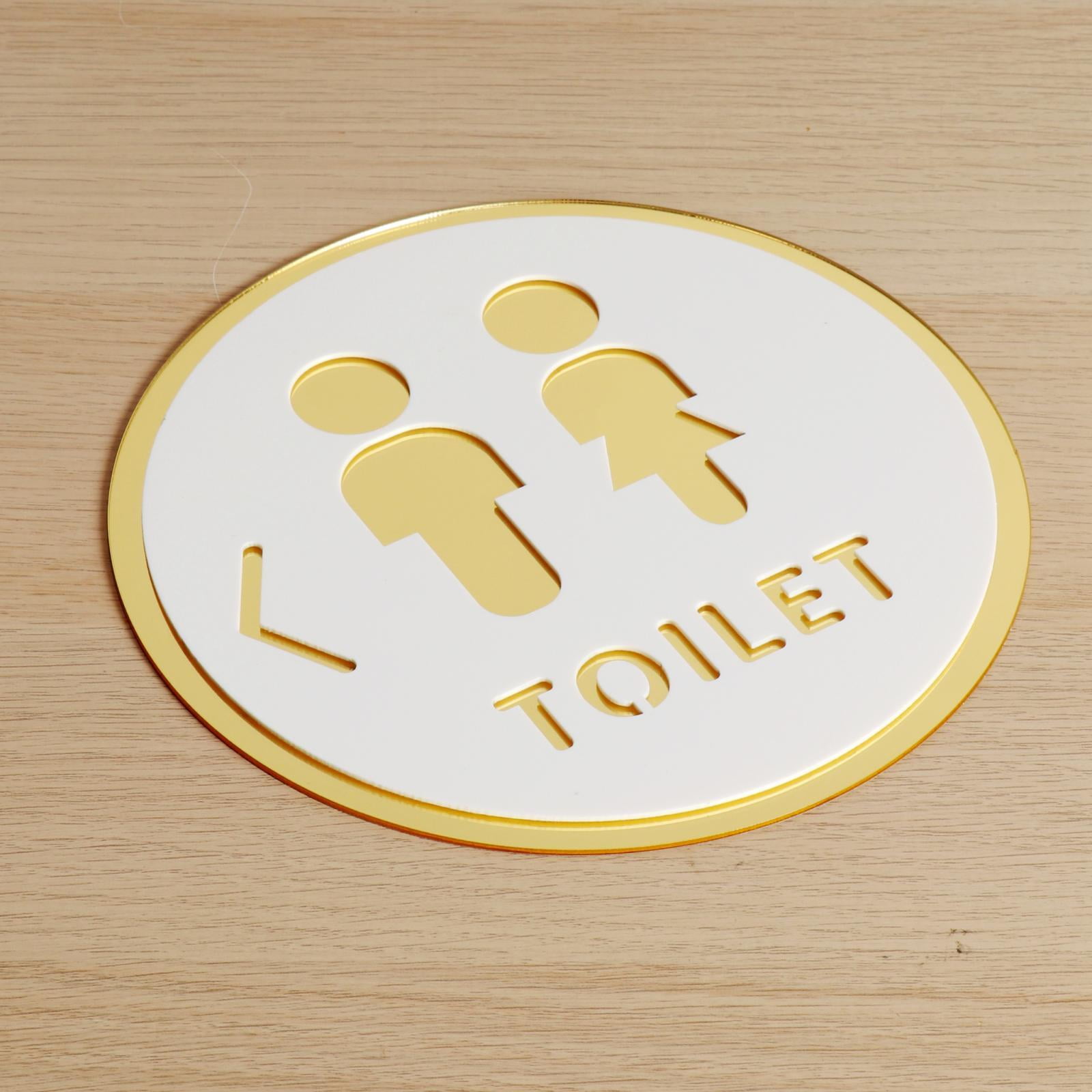 7.8inch Toilet Sign Acrylic Restroom Identification Sign Bathroom ...