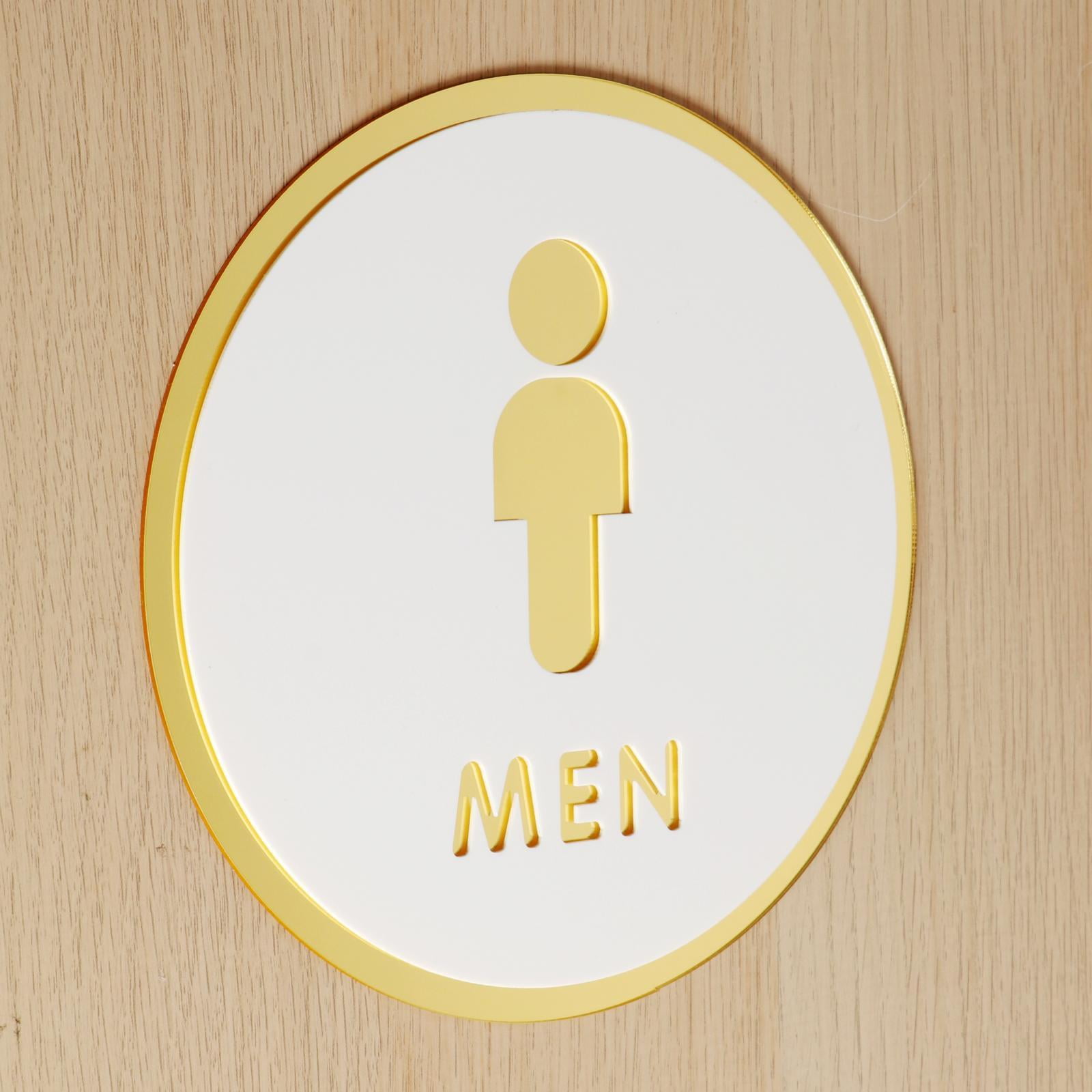 7.8inch Toilet Sign Acrylic Restroom Identification Sign for Business ...
