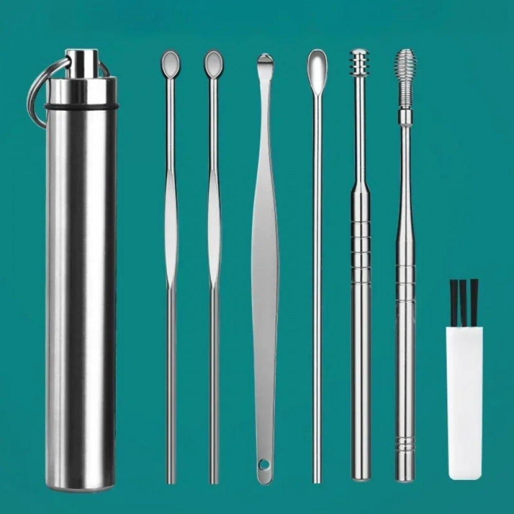 7/8pcs Ear Wax Cleaner Removal Tool Earpick Sticks Earwax Remover ...