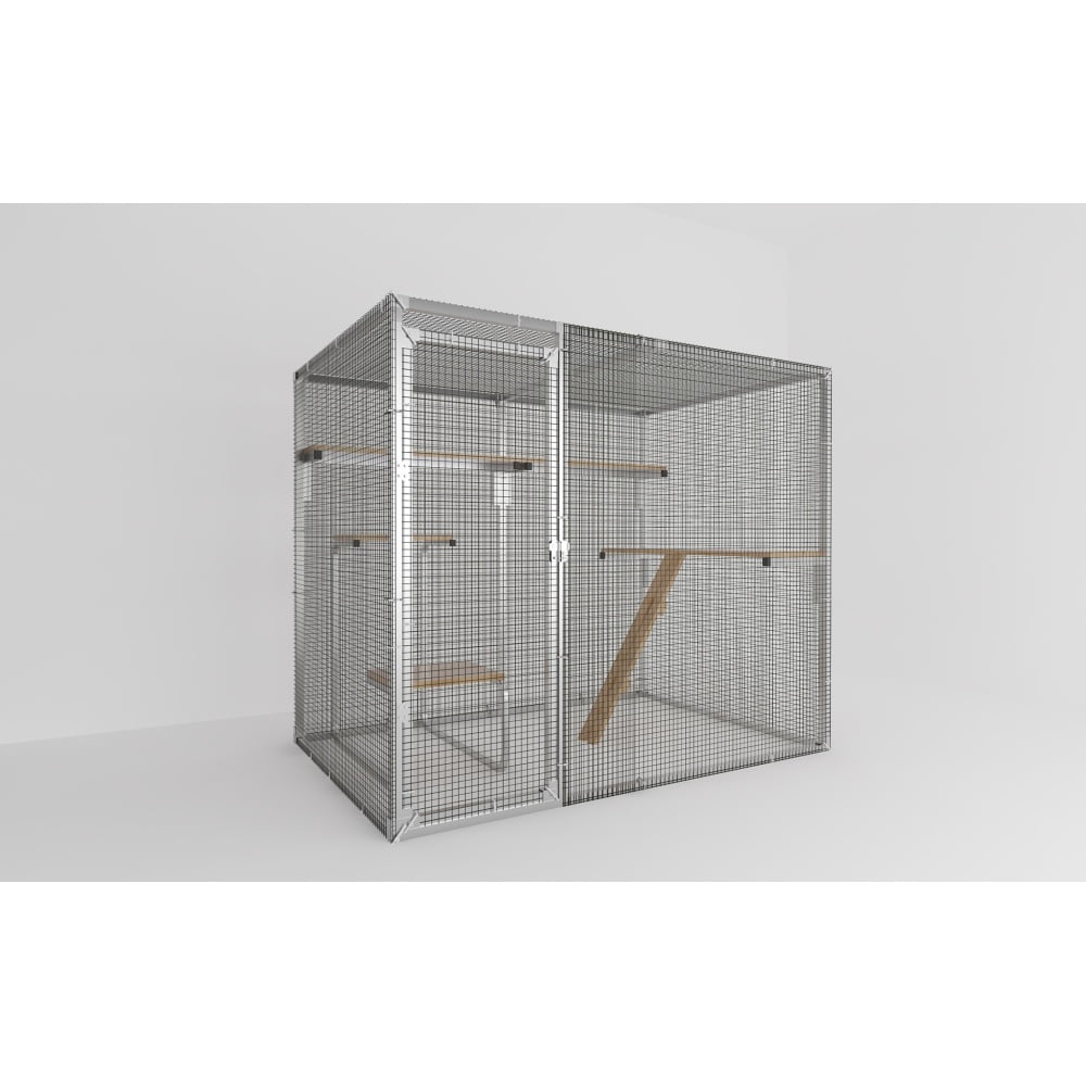 7.8x4.9ft Large Catio Enclosure - Outdoor Cat Playpen with Shelves ...