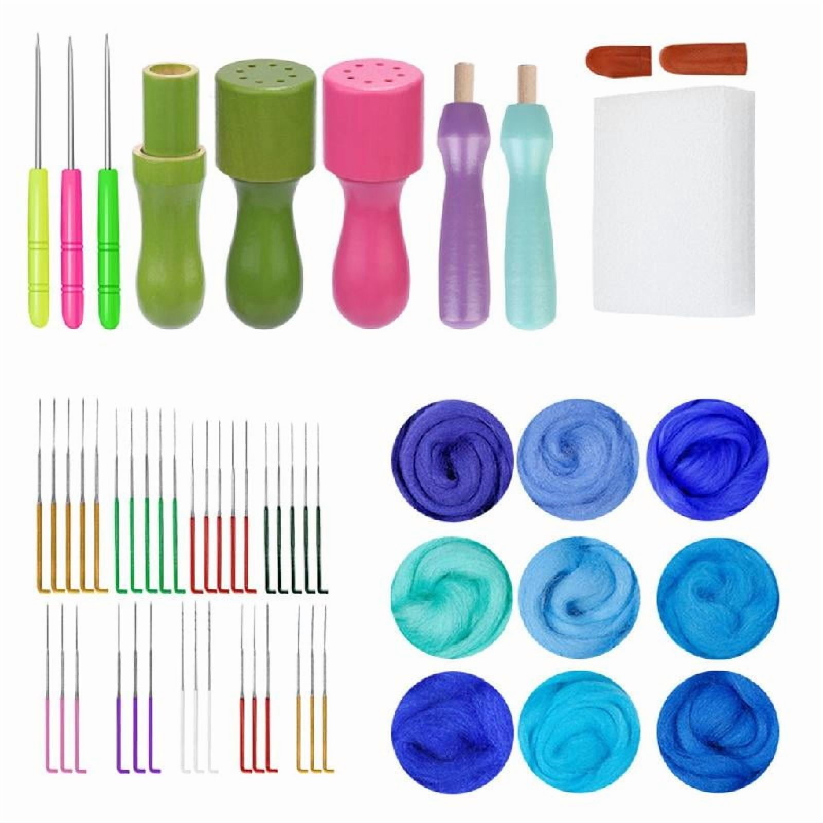 7/9/10 Color Craft Wool Felted Set Needle Felting Set with Felting ...