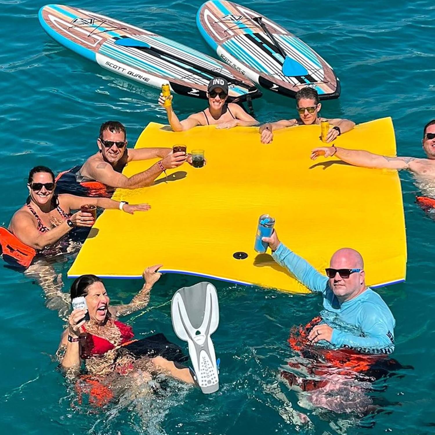 7'/9'/12'/18' Lily Pad Floating Mat, Tear-Resistant Floating Water Mat ...