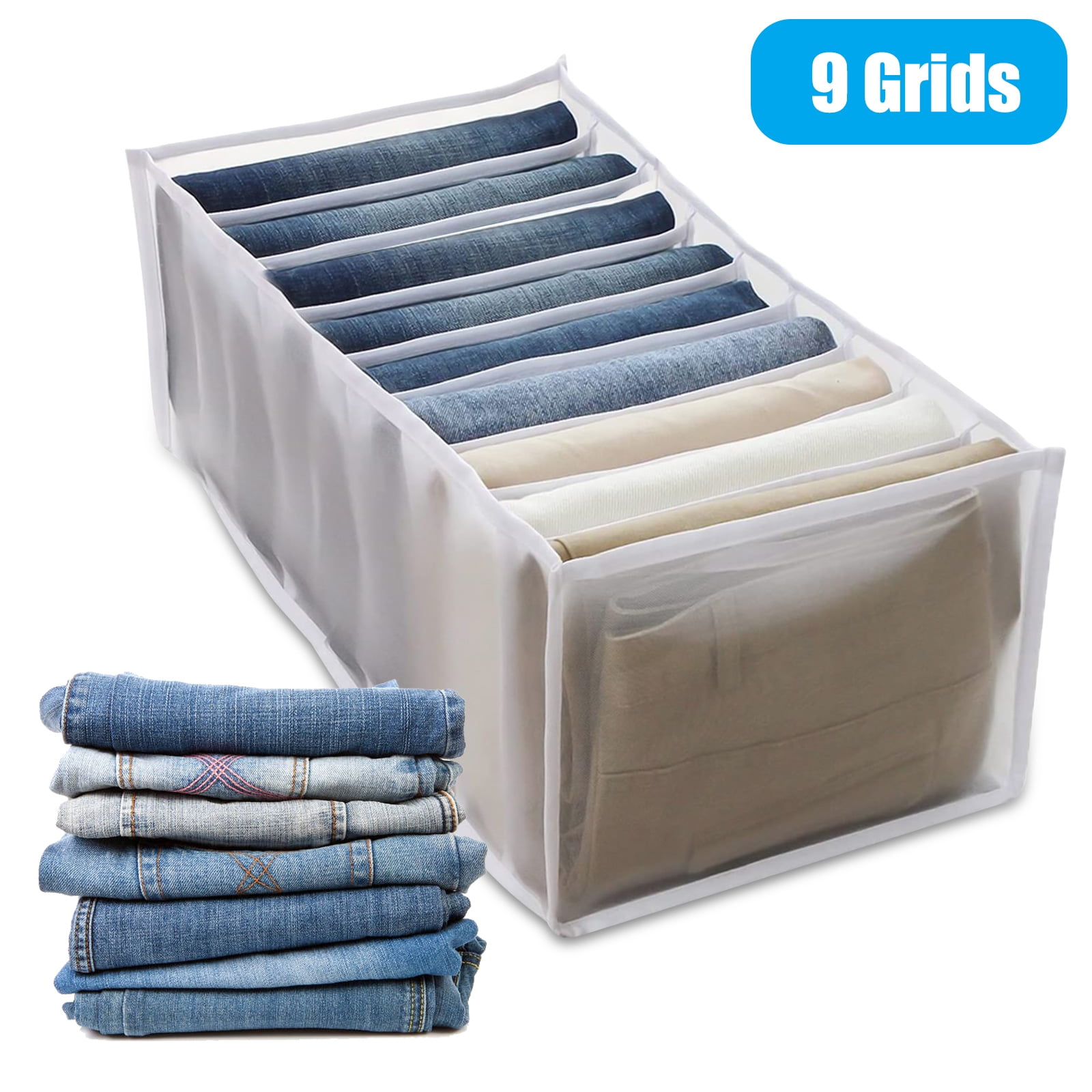 7/9 Compartments Foldable Closet Drawer Organizer, EEEkit Washable ...