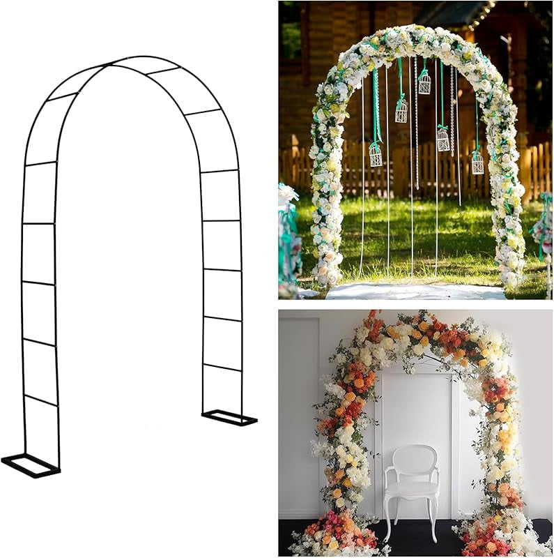 7.9 Ft H x 4.6 Ft W Metal Pergola Arbor,Assemble Freely 2 Sizes,for ...