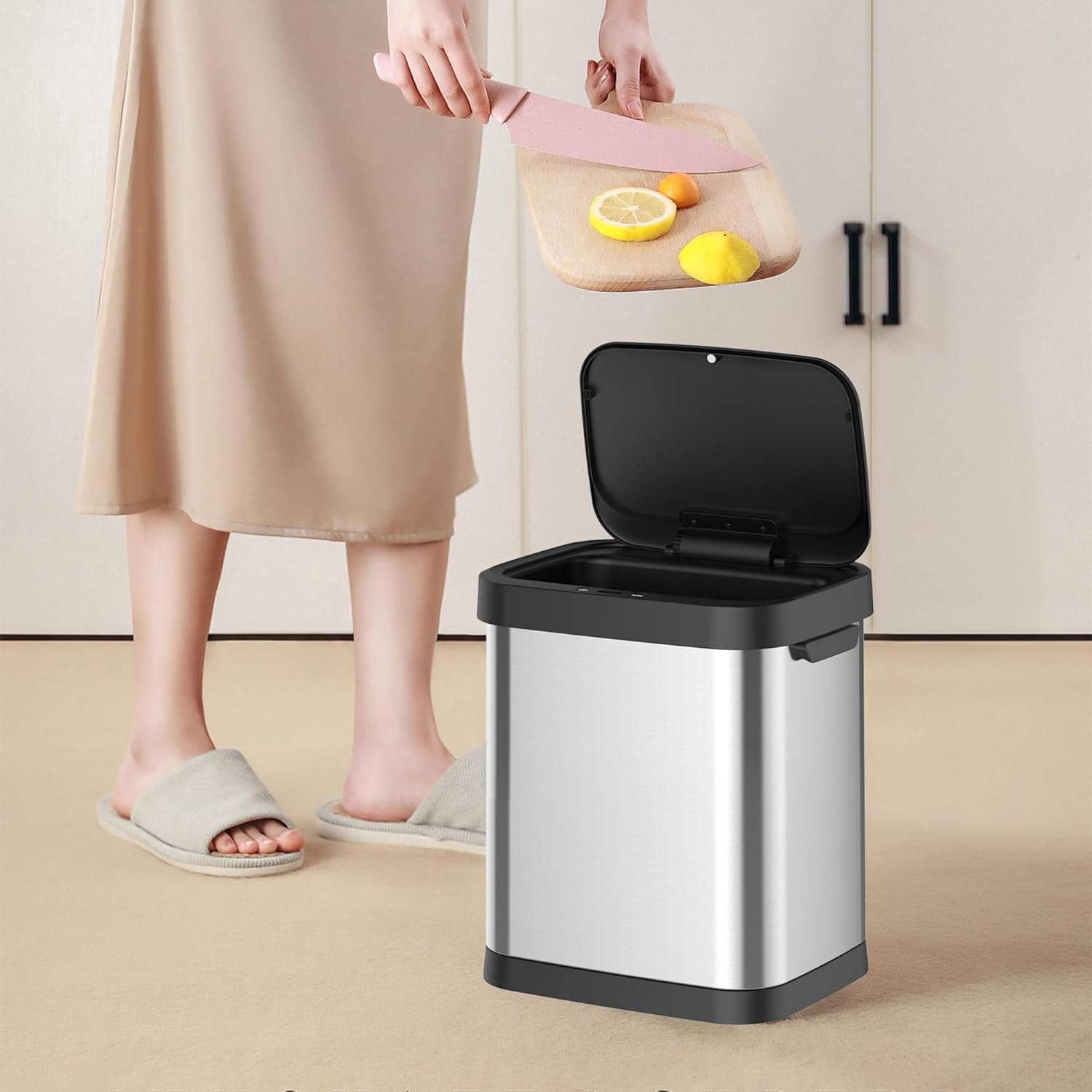 7.9 Gal/30L Automatic Trash Can, Touchless Smart Sensor Garbage Bin ...