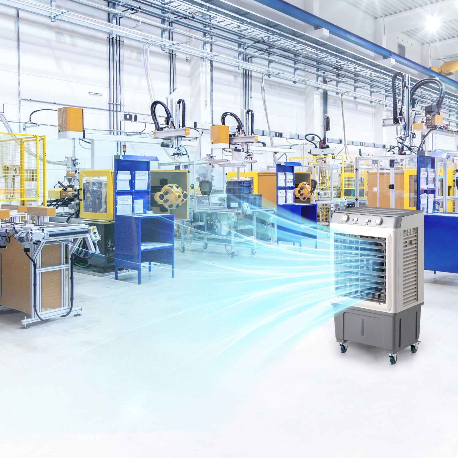 7.9-Gal Portable Air Conditioner, 3-in-1 Evaporative Air Cooler with 3 ...