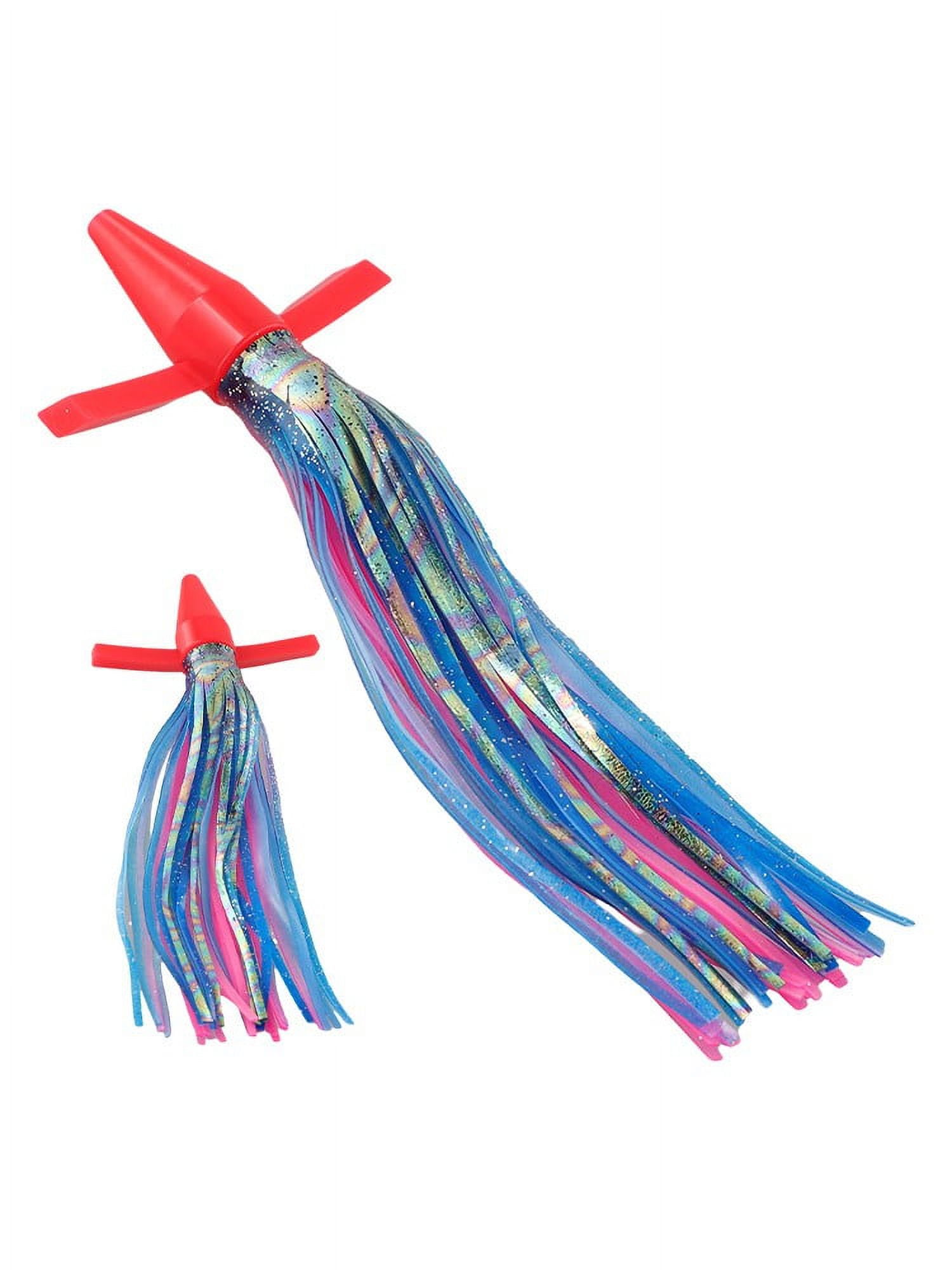 7/9 Inch Trolling Lure Double Skirted Soft Sea Head Teaser Bait Bird ...