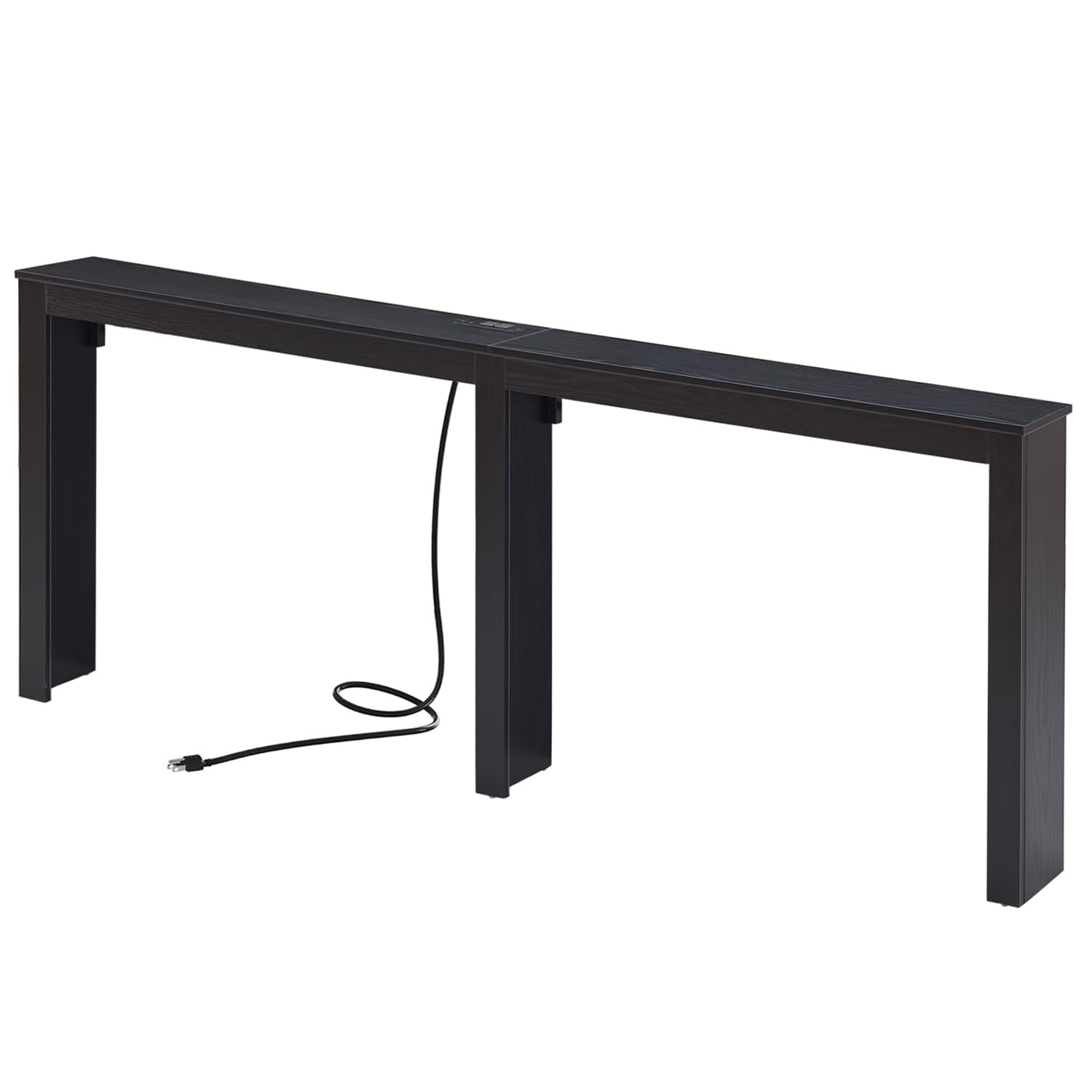 7.9" Narrow Console Table with Charging Station, 70.9" Long Behind ...
