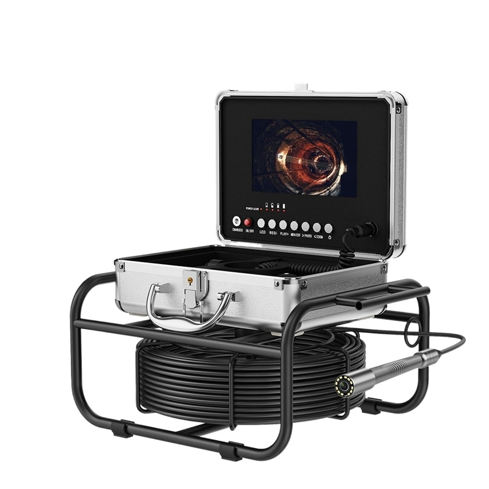 7/9" Screen 17/23mm Tube Lens Sewer Pipe Inspection Camera 512HZ Pipe ...