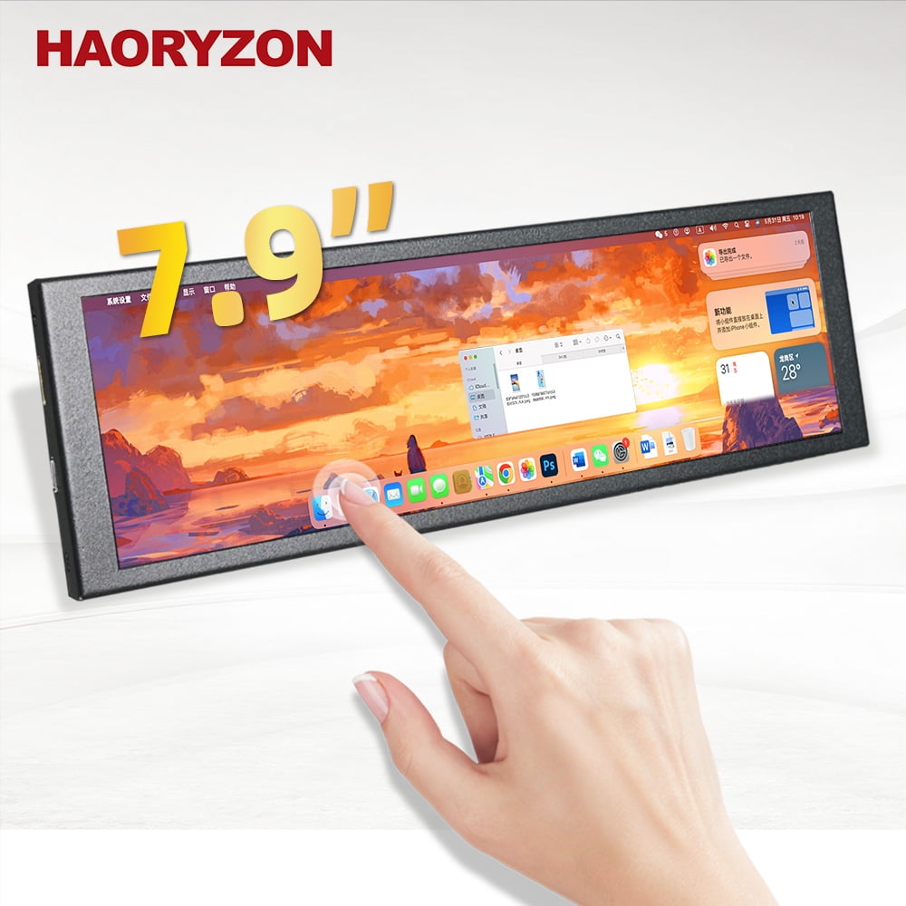 7.9-inch Touchscreen Bar Monitor 400x1280 IPS Display Capacitive Touch ...