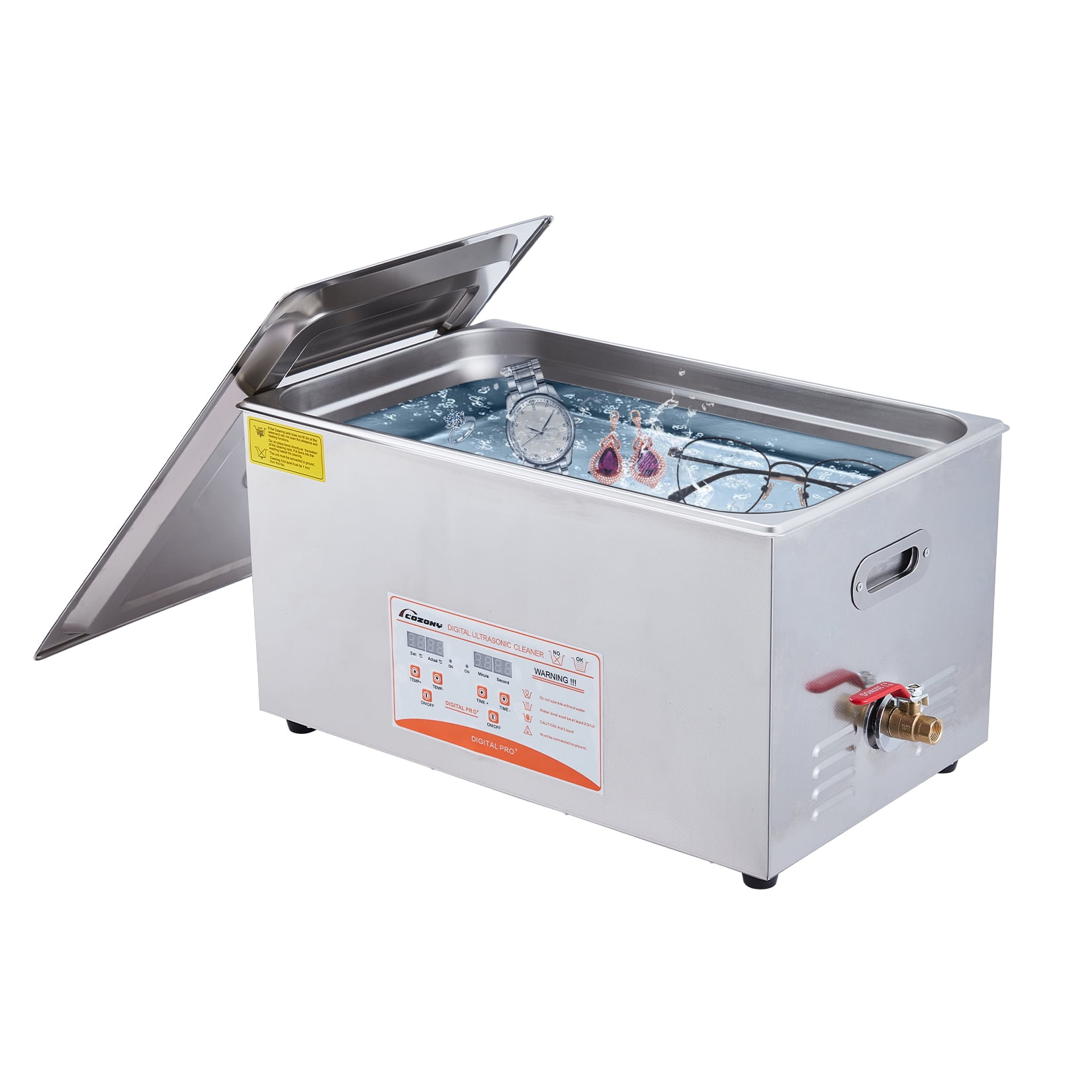 7.9Gal Industrial Ultrasonic Cleaner Machine, 40kHz Ultrasonic Cleaner ...