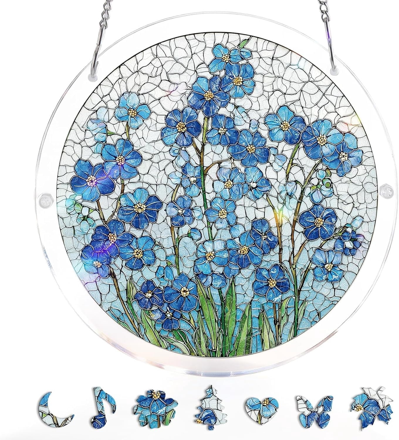 7.9IN/20CM Acrylic Jigsaw Puzzle Suncatcher, Acrylic Puzzle Kit, DIY ...