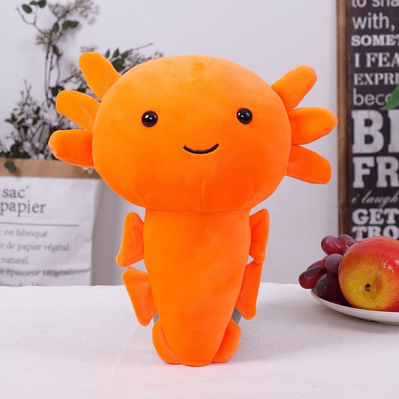 7.9Inch/20cm Kawaii Axolotl Plush Toy Soft Orange Axolotl Stuffed ...