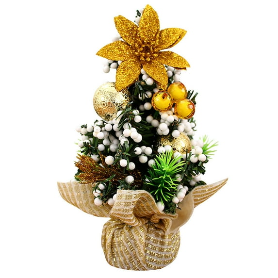 7.9inch Artificial Mini Christmas Tree, Small Tabletop Desktop Xmas ...