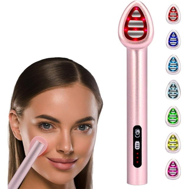 7 Acne Light Therapy Wand Red Light Therapy for Face Microcurrent ...