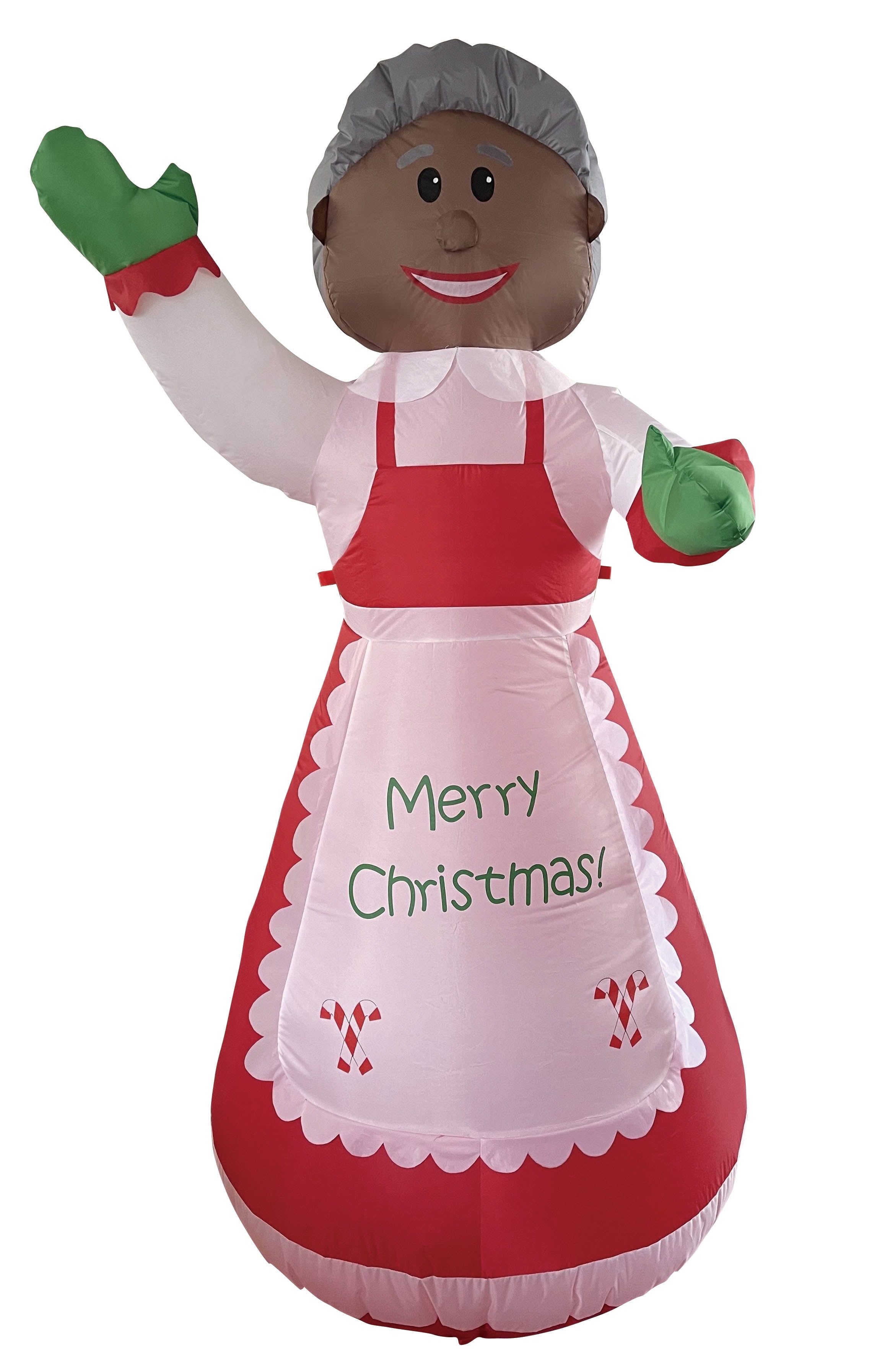 7' Inflatable Outdoor Christmas Decoration - African American Mrs ...