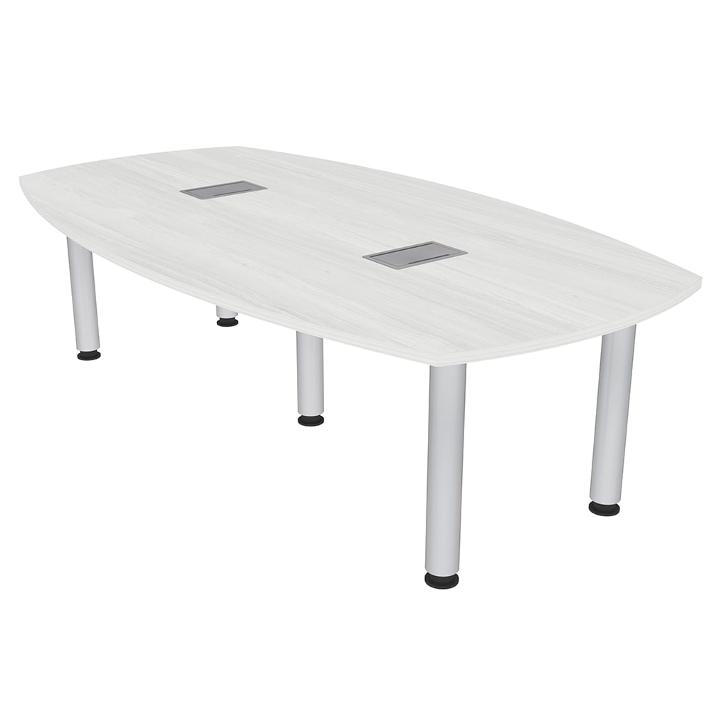 7' Arc Boat Shaped Conference Table Power And Data Harmony Series ...