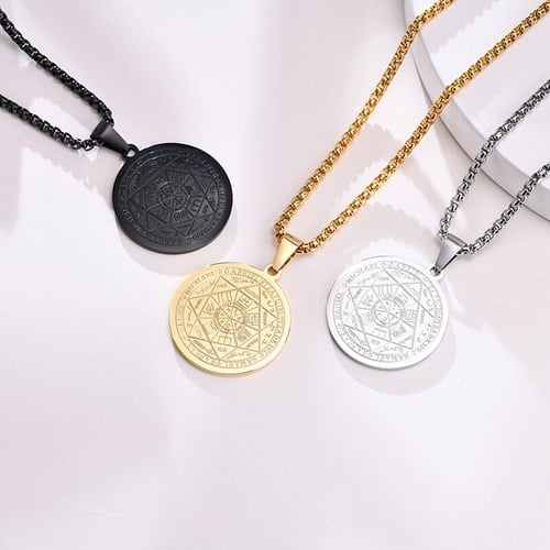 7 Archangels Sigil Talisman Necklaces For Men, Magic Mascot - Walmart.com