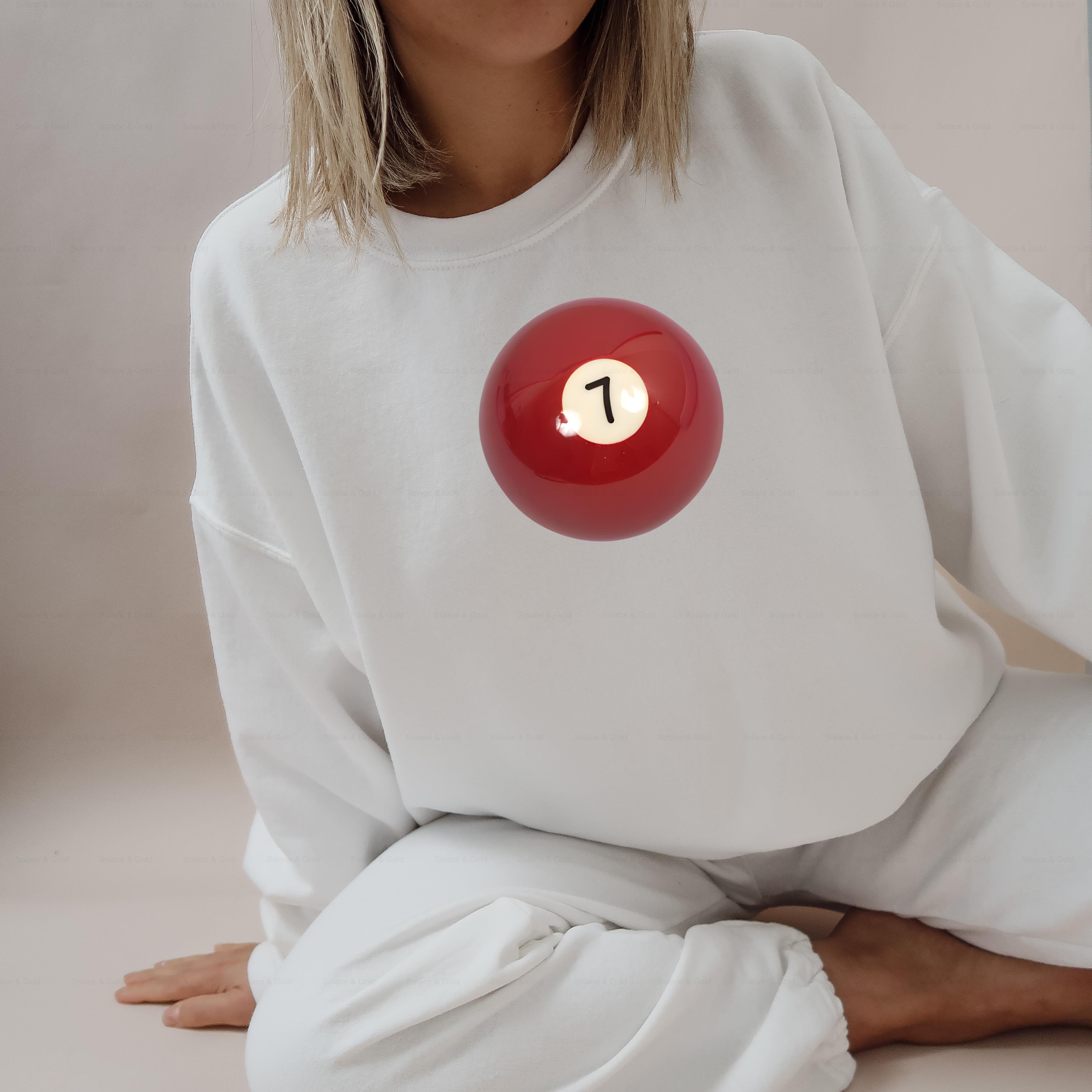 7 Ball T Shirt, Sweatshirt, Hoodie Vintage Retro Billiards Y2K Oversized Lucky Graphic Tee up to ...