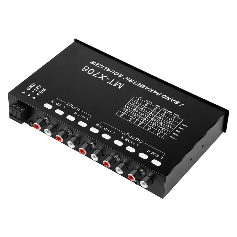 7-Band Car Audio Equalizer, Adjustable 7 Bands EQ Car Amplifier Graphic ...