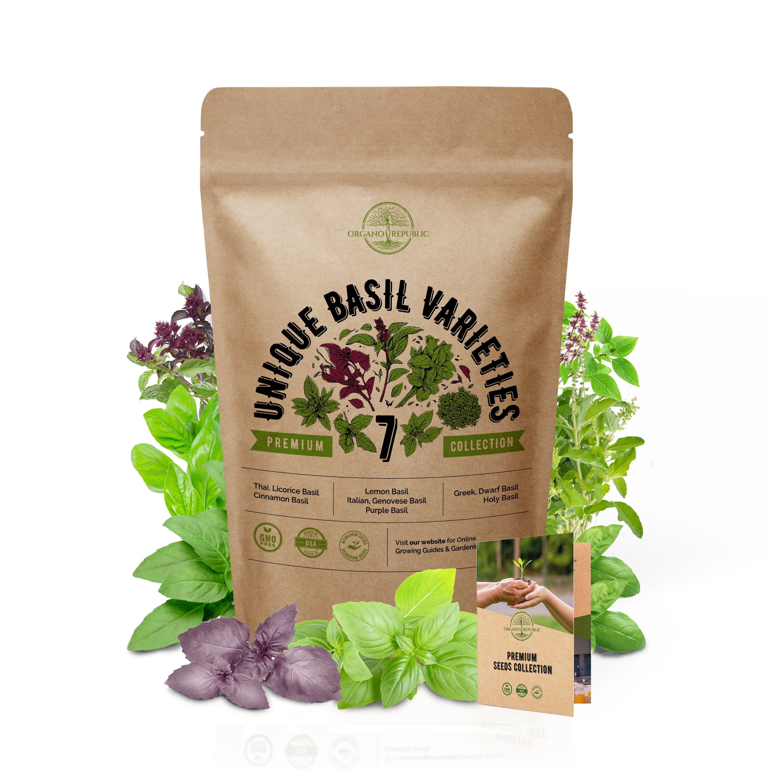 Italian Basil Herb Seeds Variety Pack - 1,900 Non GMO Heirloom Seeds ...