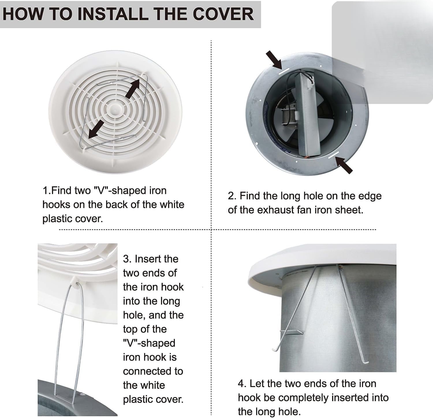 7" Bathroom Exhaust Fan, 50 CFM 1.0 Sone Quiet Ceiling Ventilation Fan ...