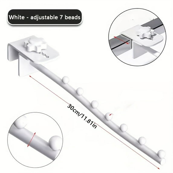 7-Bead Adjustable Dormitory Clothes Hook Swing Arm Clothes Hook Wall ...