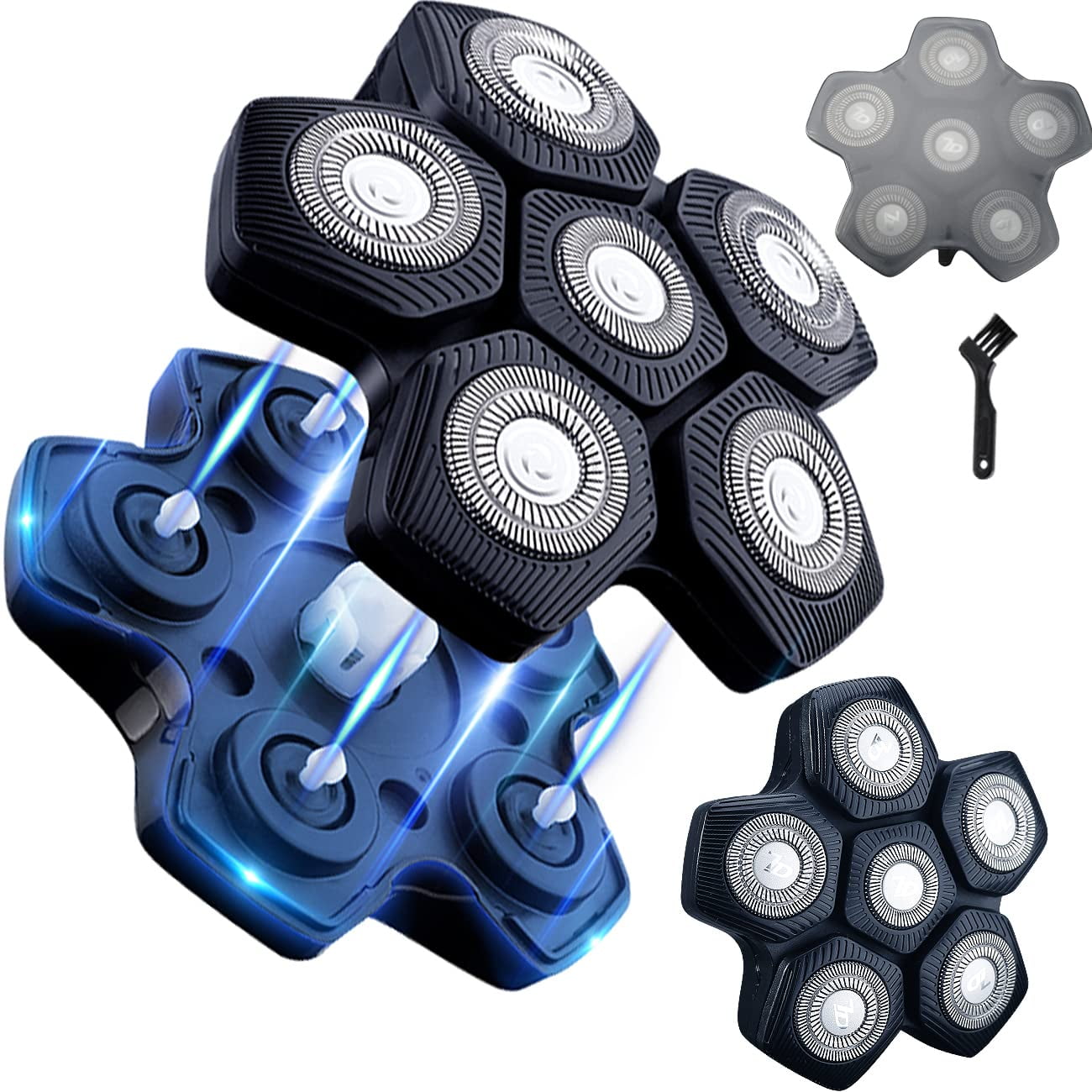 7-Blade Head Shaver Replacement - Universal Electric Razor Heads For ...