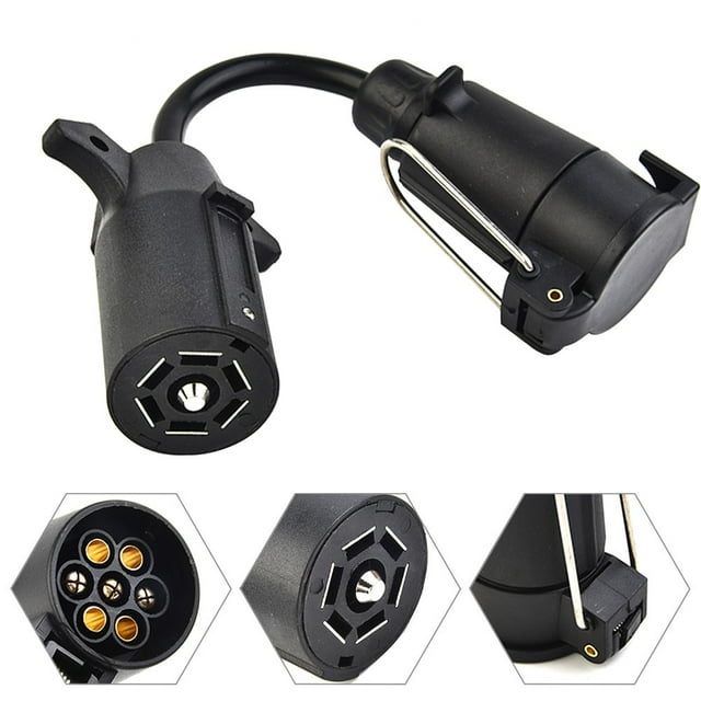 7 blade RV to 7 way pin trailer adapter connector 7 pin trailer Light ...