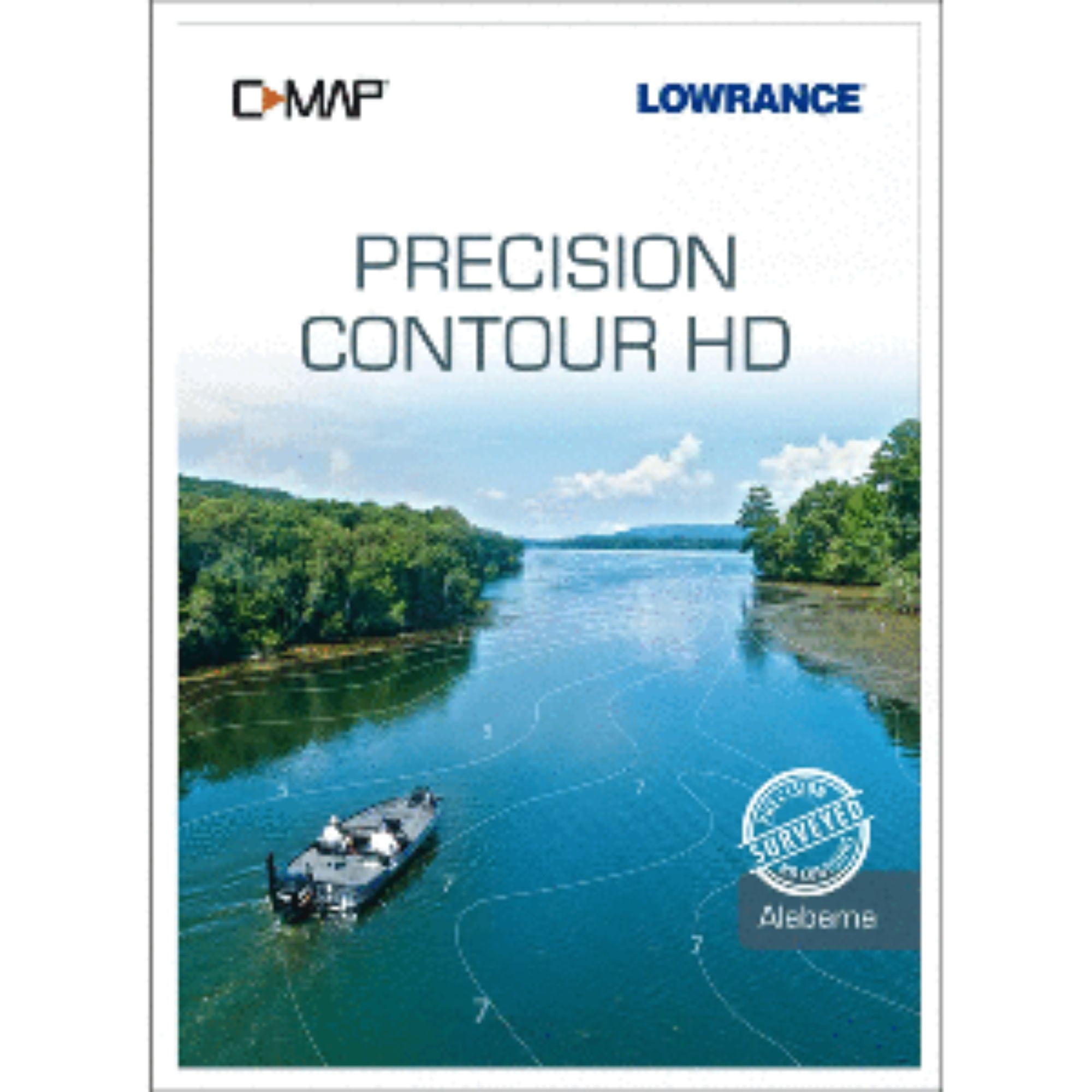 7" Blue and Green Lowrance C-Map Precision Contour Hd Alabama - Walmart.com