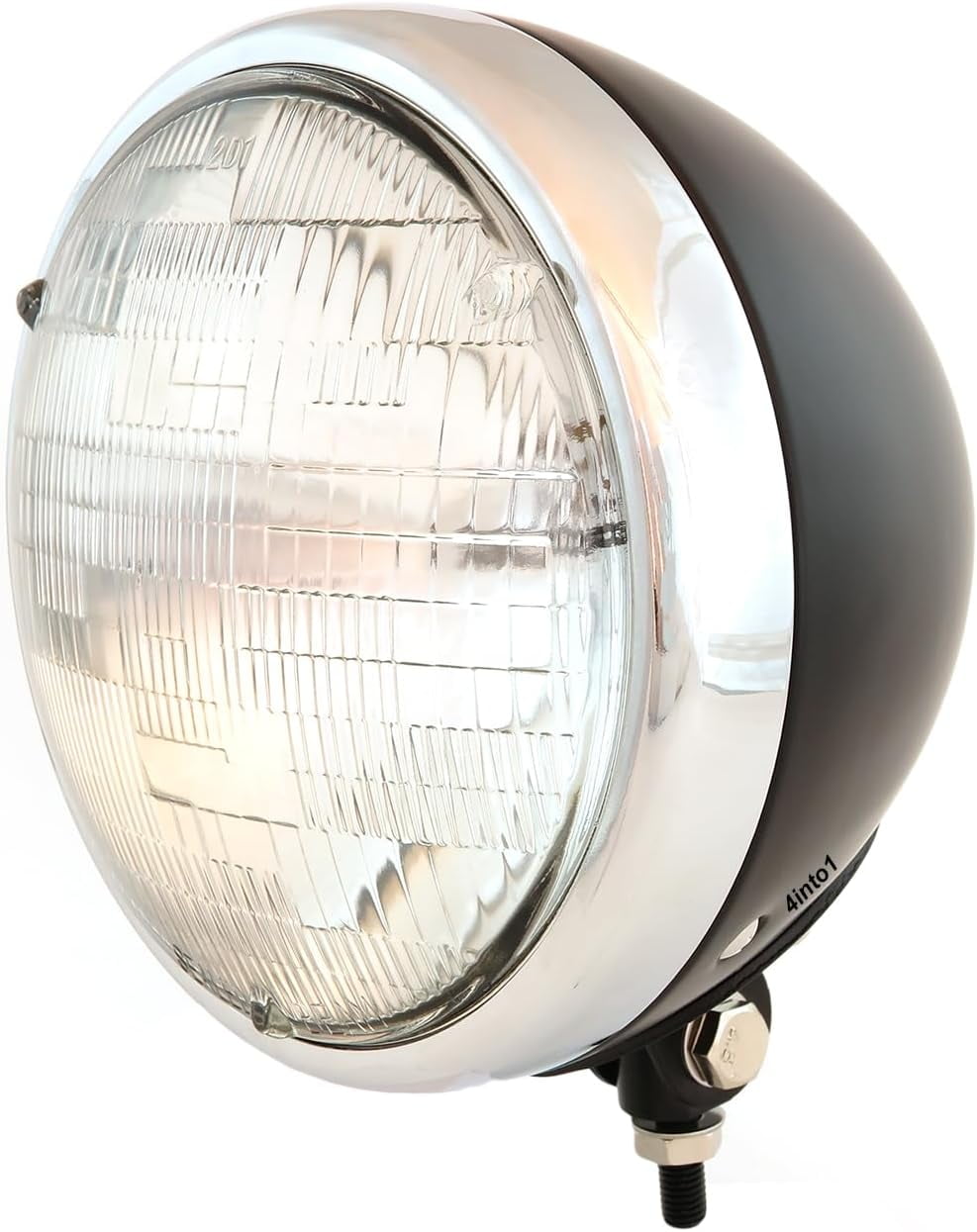 7" Bottom Mount Custom Motorcycle Headlight Spotlight - Matte Black ...