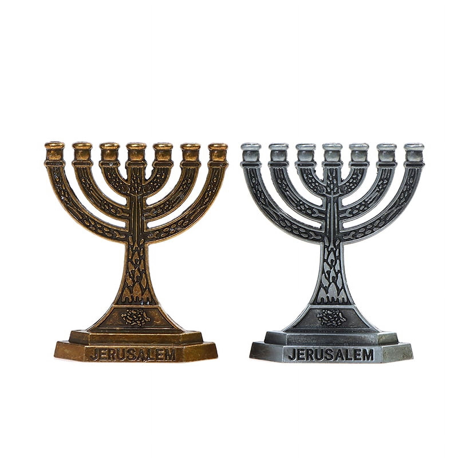 7 Branch Candle Holder Jewish Menorah Candle-holder Relic Ornament ...