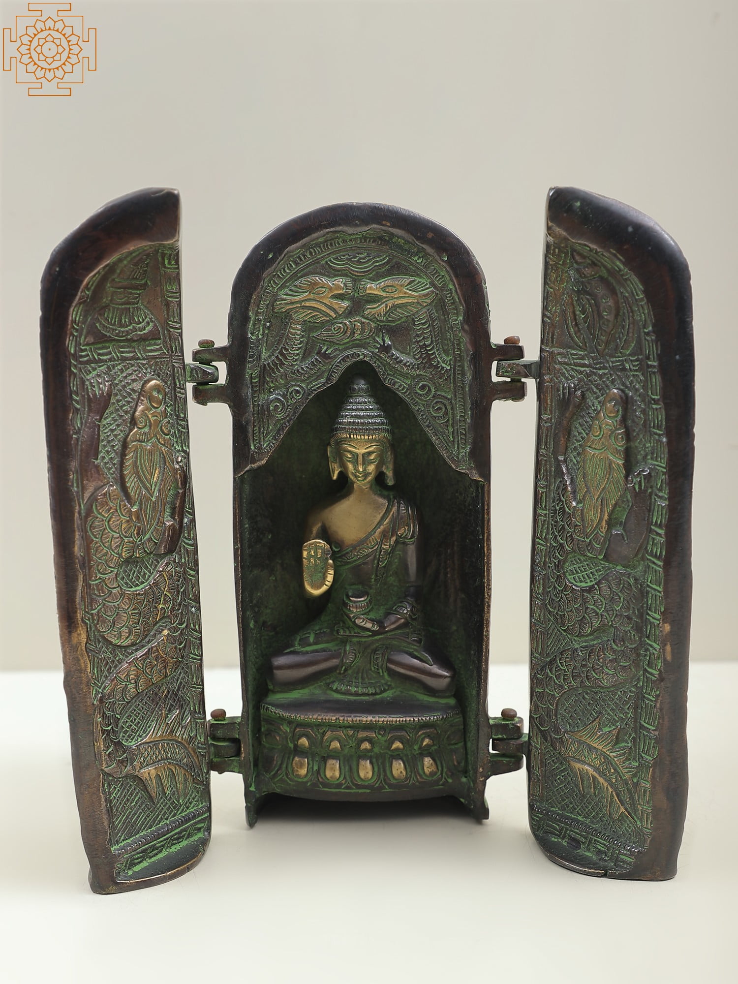 7" Brass Buddhist Folding Temple of Buddha | Handmade | Made in India ...