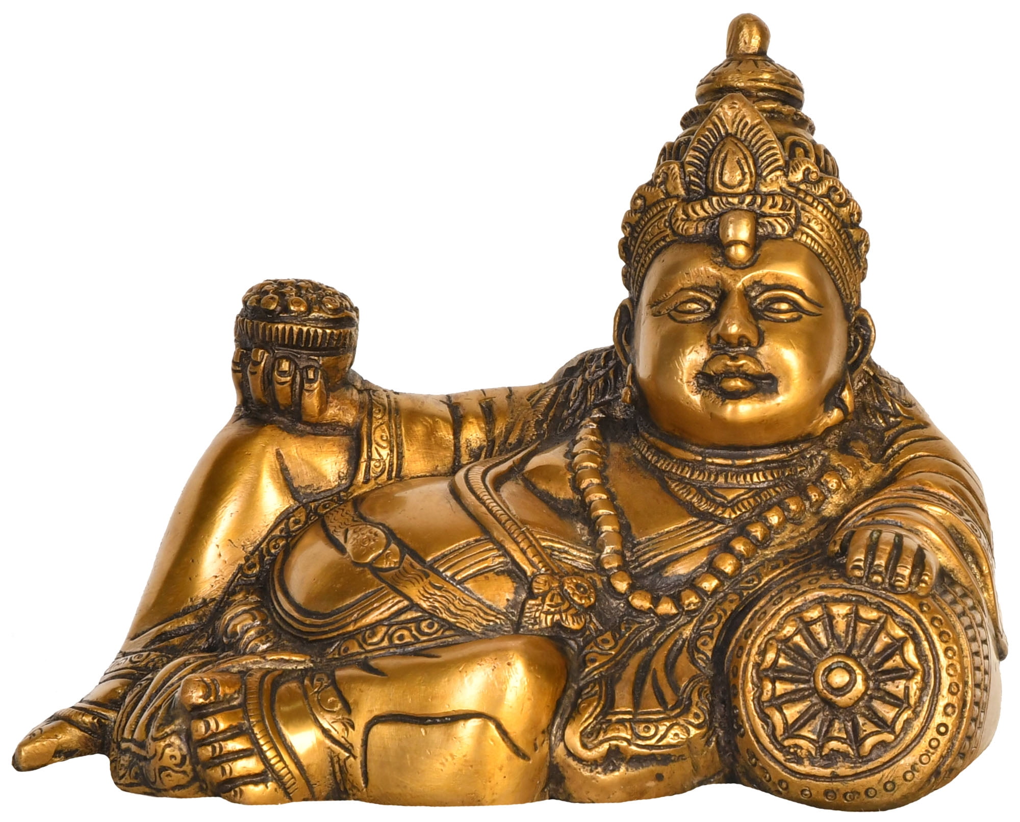 7" Brass Kubera Statue | Handmade Sculpture | Made in India - Brass ...