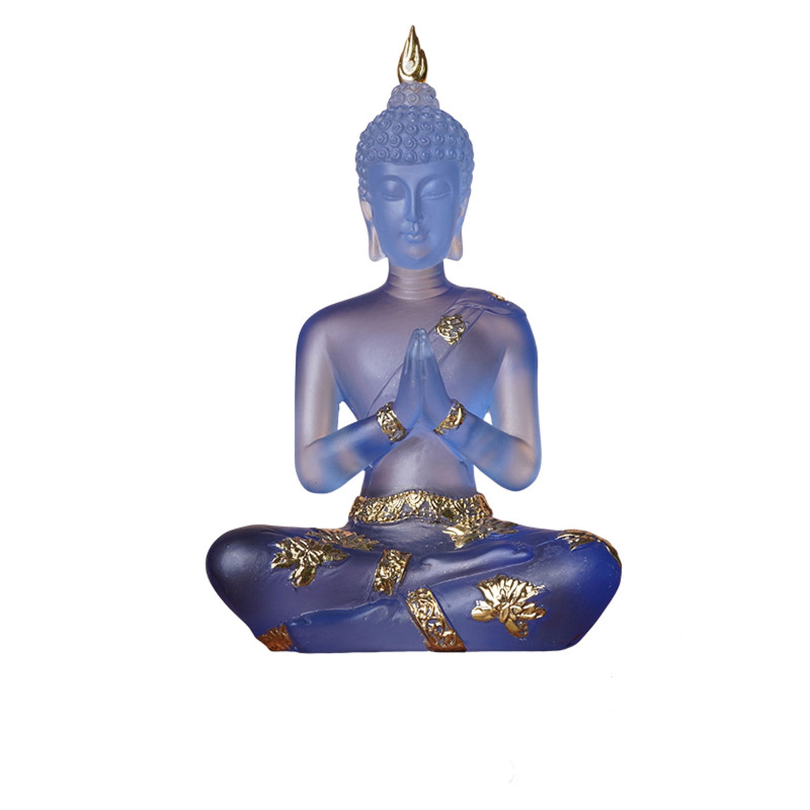 7'' Buddha Statues Translucent Resin Statue Decoration,Small Seated ...